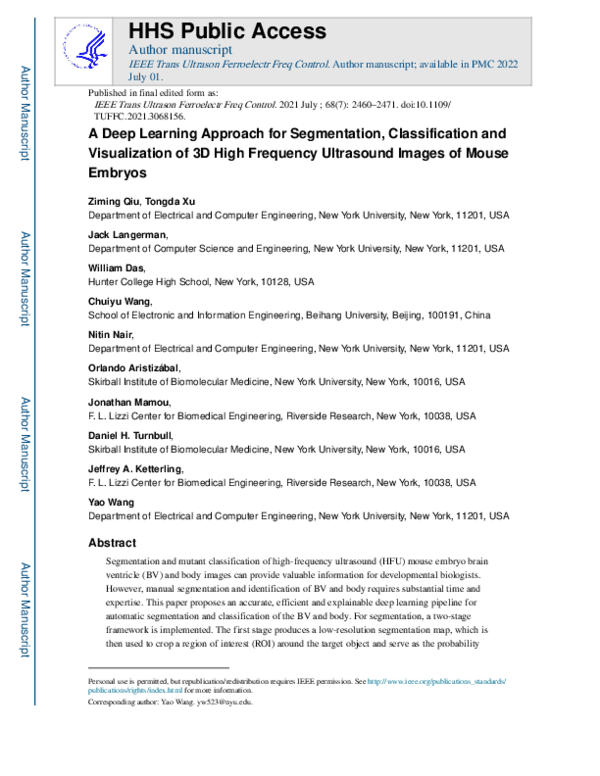 (PDF) A Deep Learning Approach for Segmentation, Classification, and ...