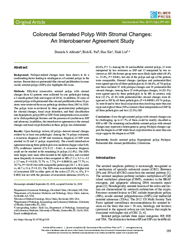 (PDF) The serrated polyp pathway to colorectal carcinoma