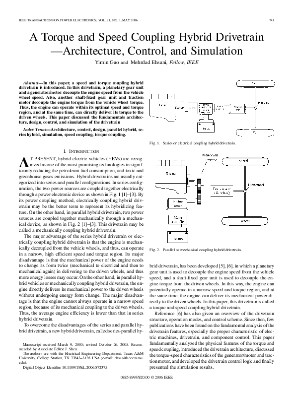 (PDF) A torque and speed coupling hybrid drivetrain-architecture ...