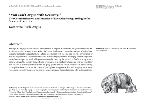 (PDF) “You Can’t Argue with Security.” The Communication and Practice ...