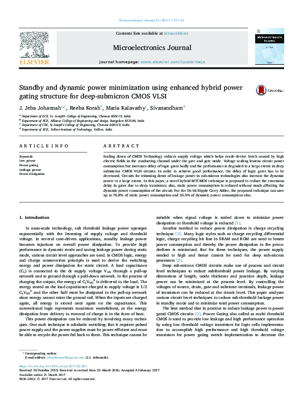 (PDF) Standby and dynamic power minimization using enhanced hybrid ... (PDF) Standby and dynamic power minimization using enhanced hybrid ...