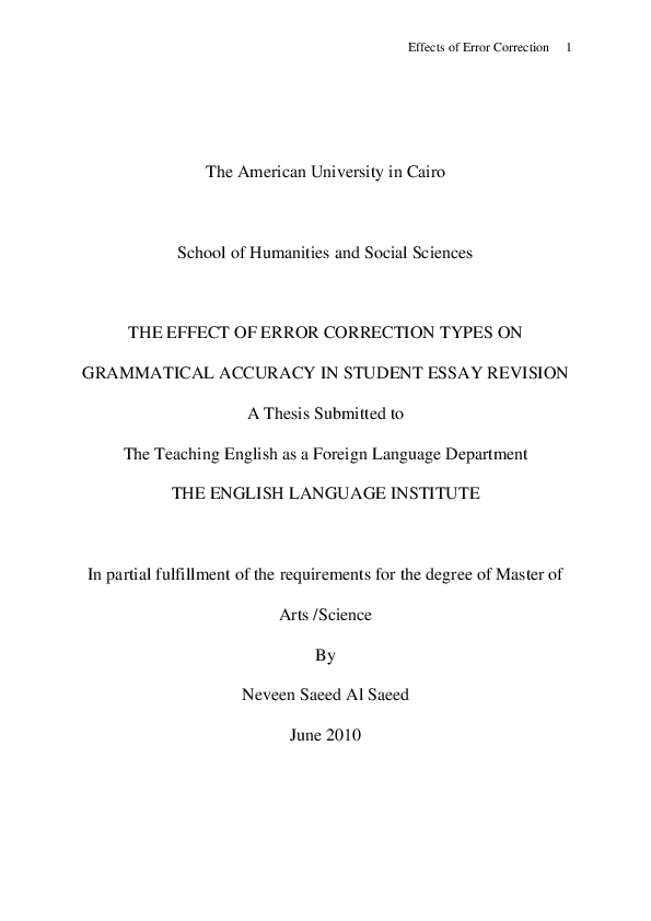 (PDF) The American University in Cairo