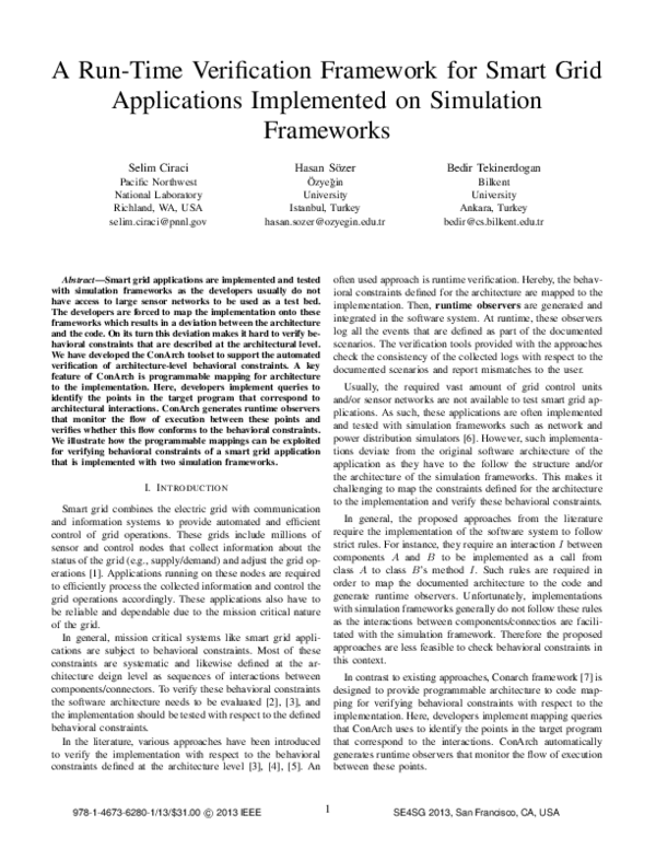 (PDF) A run-time verification framework for smart grid applications ...
