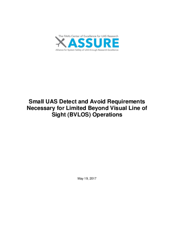 (PDF) Small UAS Detect and Avoid Requirements Necessary for Limited ...