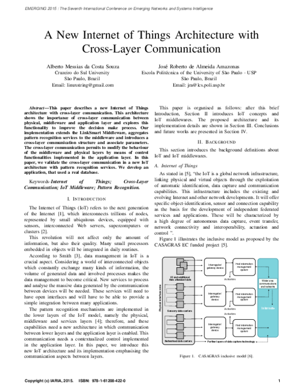(PDF) A New Internet of Things Architecture with Cross-Layer Communication