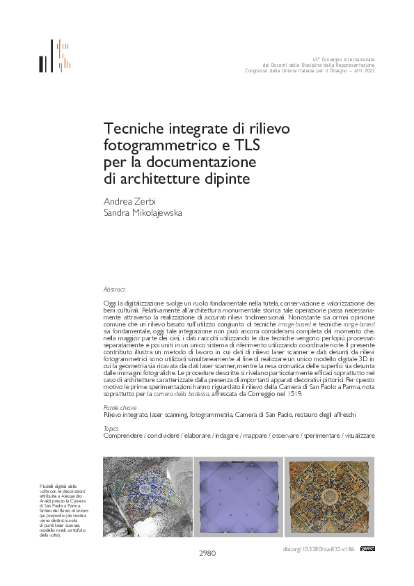 (PDF) Tecniche integrate di rilievo fotogrammetrico e TLS per la documentazione di architetture ...