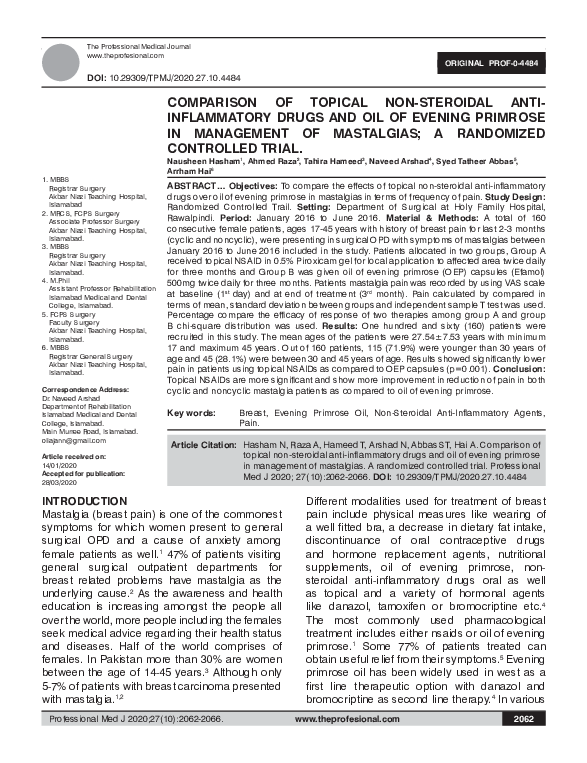 (PDF) Comparison of topical non-steroidal anti-inflammatory drugs and ...