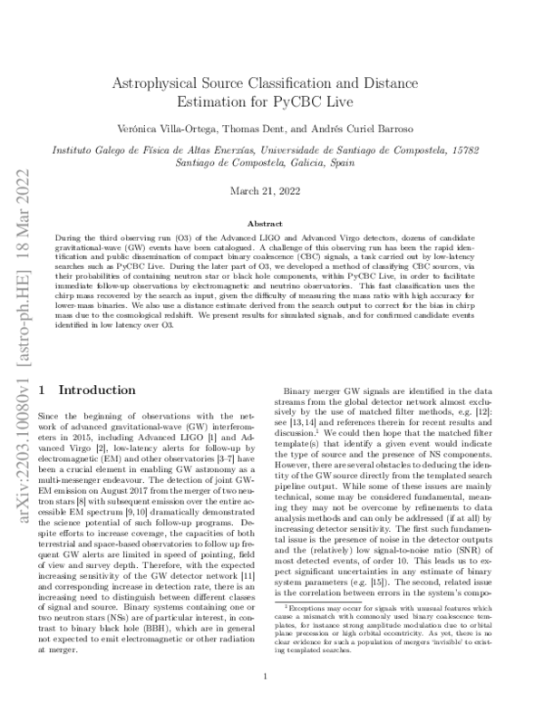(PDF) Astrophysical Source Classification and Distance Estimation for ...
