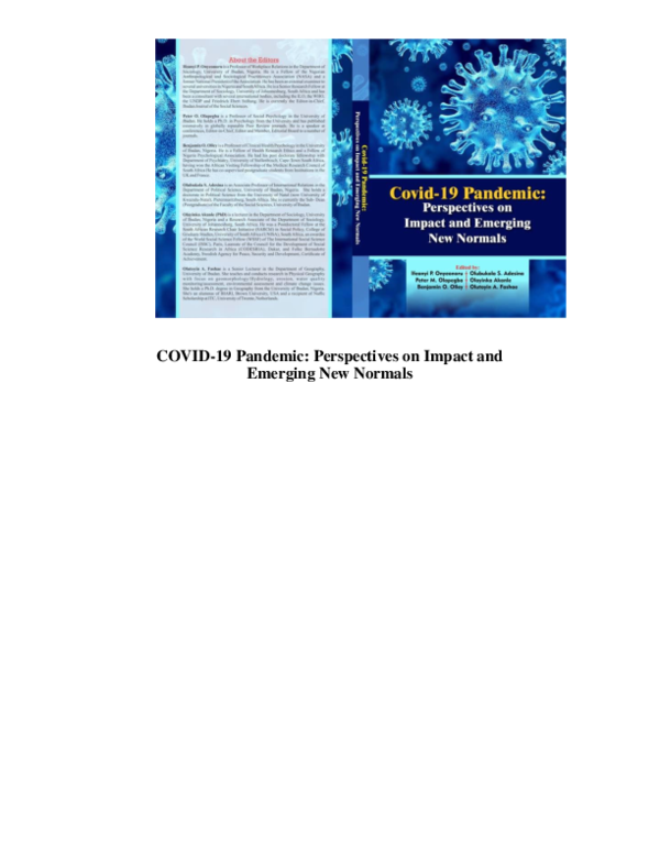 (PDF) COVID-19 Pandemic: Perspectives on Impact and Emerging New Normals