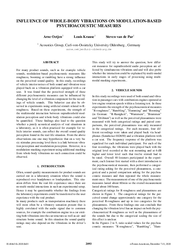(PDF) Influence of whole-body vibrations on modulation-based ...