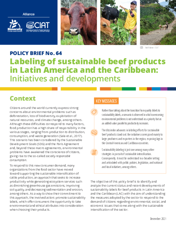 (PDF) Labeling of sustainable beef products in Latin America and the ...