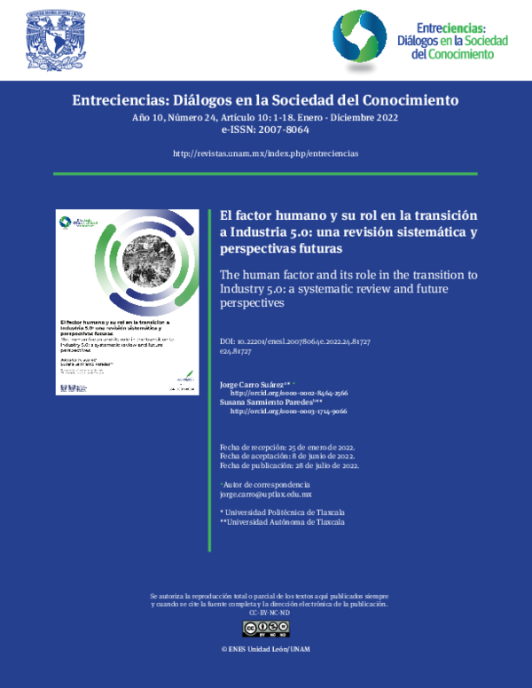 (PDF) El factor humano y su rol en la transición a Industria 5.0: una ...