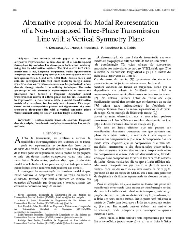 (PDF) Alternative proposal for Modal Representation of a Non-transposed ...
