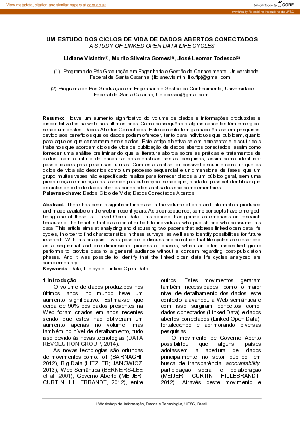 (PDF) A Study of Linked Open Data Life Cycles