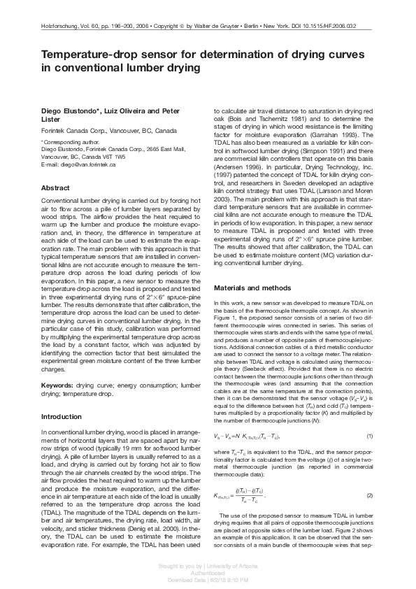 (PDF) Temperature-drop sensor for determination of drying curves in ...