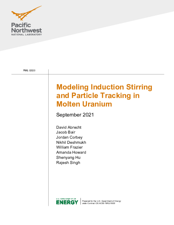 (PDF) Modeling of induction stirring and particle tracking in molten ...