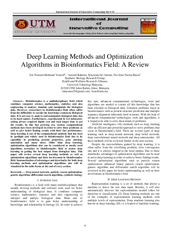 Pdf Deep Learning Methods And Optimization Algorithms In 6478