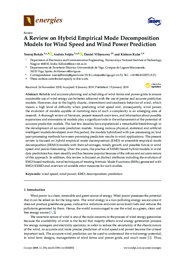 (PDF) A Review on Hybrid Empirical Mode Decomposition Models for Wind Speed and Wind Power ...