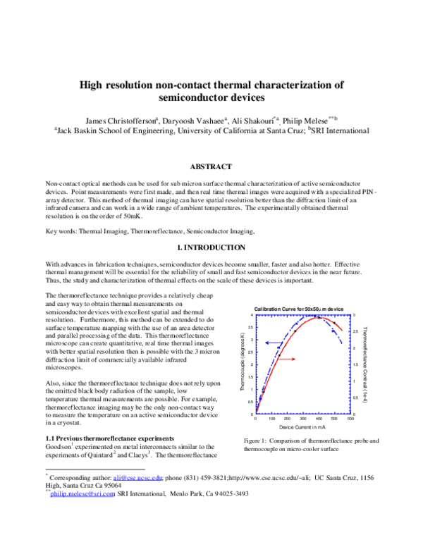 (PDF) High-resolution noncontact thermal characterization of semiconductor devices