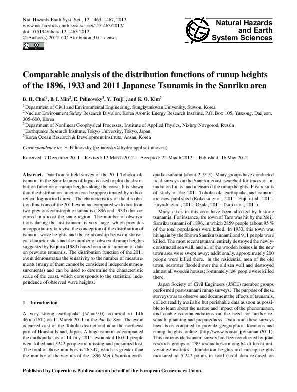 (PDF) Natural Hazards and Earth System Sciences