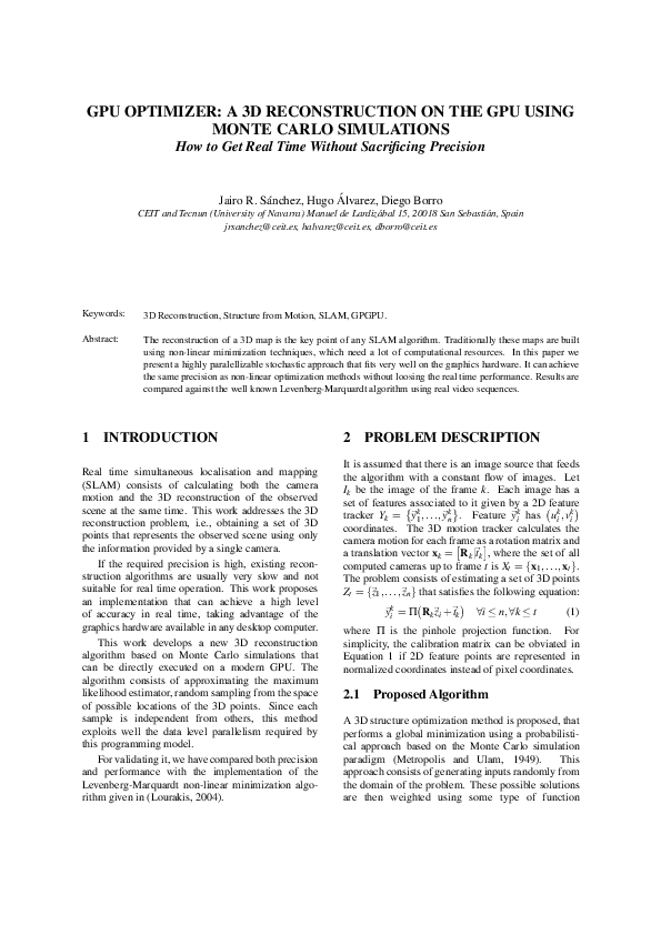 (PDF) GPU OPTIMIZER: A 3D RECONSTRUCTION ON THE GPU USING MONTE CARLO SIMULATIONS - How to Get ...