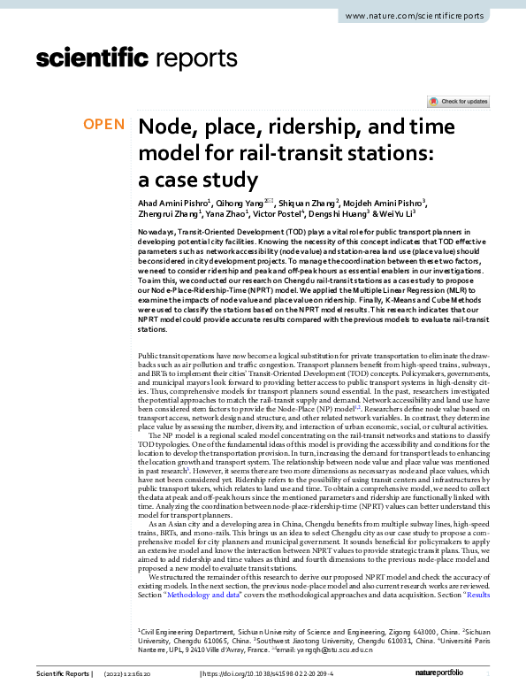 (PDF) Node, place, ridership, and time model for rail-transit stations ...