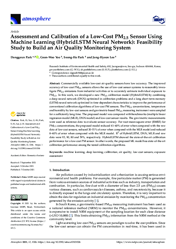 Pdf Assessment And Calibration On Low Cost Pm2 5 Sensor Using Machin Learning Hybrid Lstm