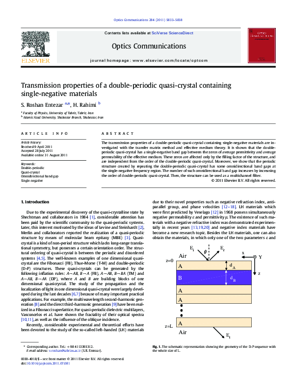 (PDF) Transmission properties of a double-periodic quasi-crystal ...