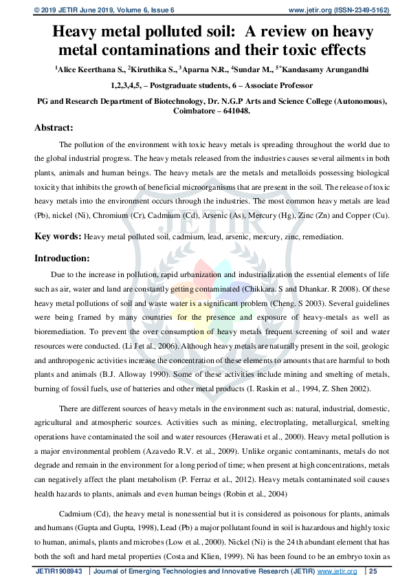 (PDF) Heavy metal polluted soil: A review on heavy metal contaminations ...
