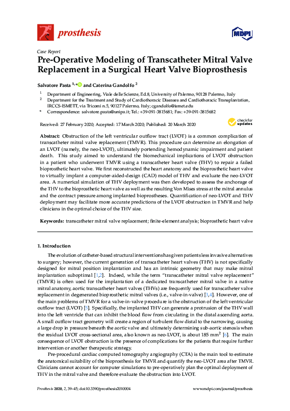 (PDF) Pre-Operative Modeling of Transcatheter Mitral Valve Replacement in a Surgical Heart Valve ...