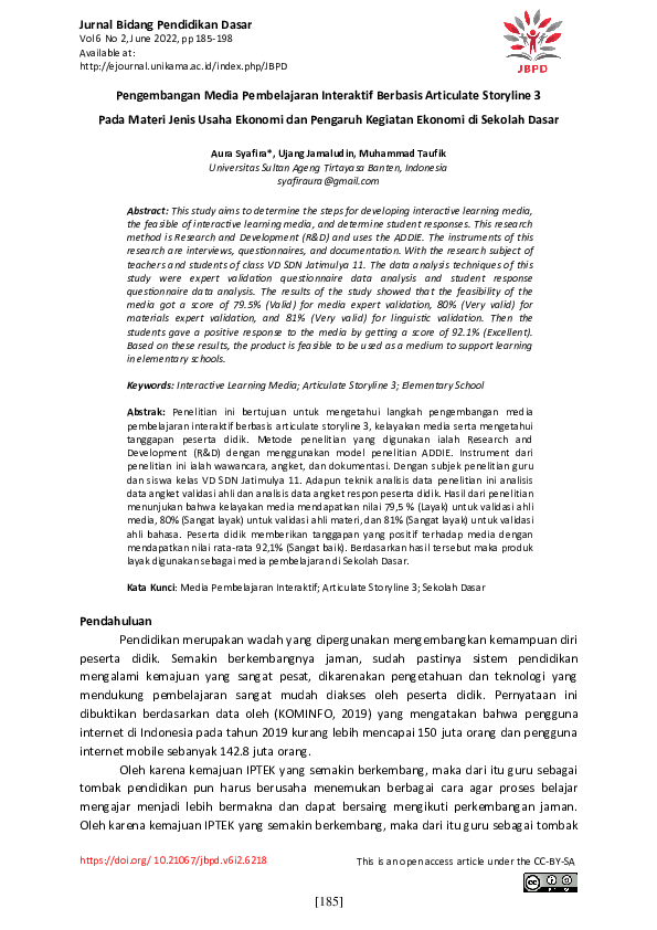(PDF) Pengembangan Media Pembelajaran Interaktif Berbasis Articulate Storyline 3 Pada Materi ...