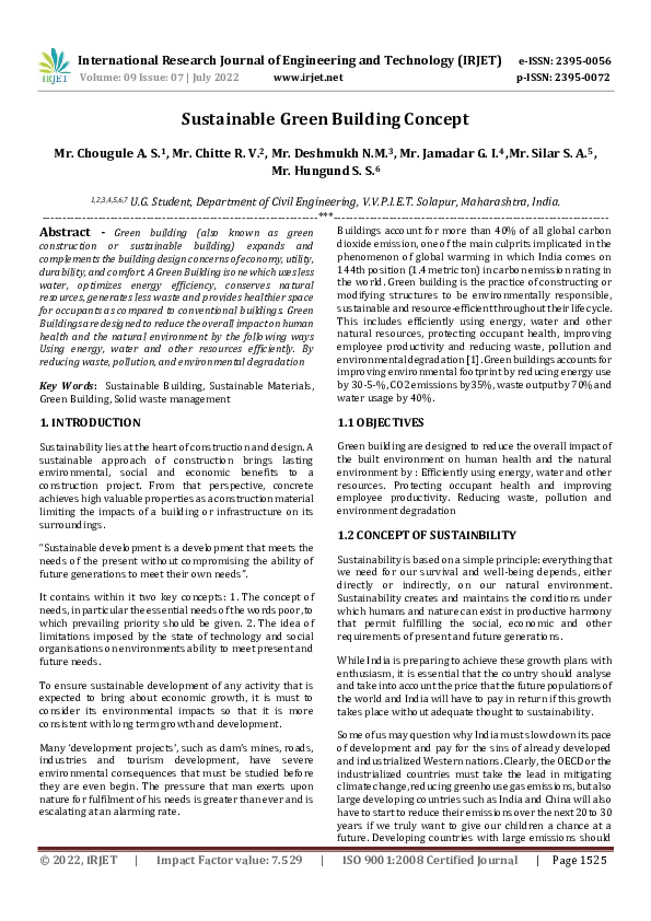 (PDF) Sustainable Green Building Concept