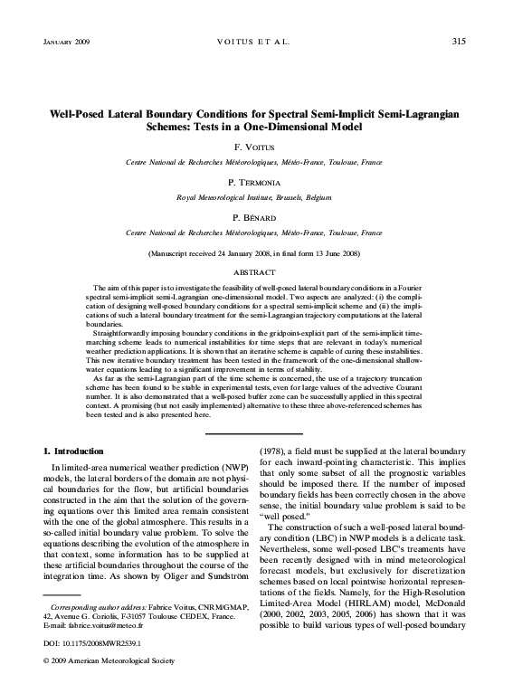 (PDF) Well-Posed Lateral Boundary Conditions for Spectral Semi-Implicit ...