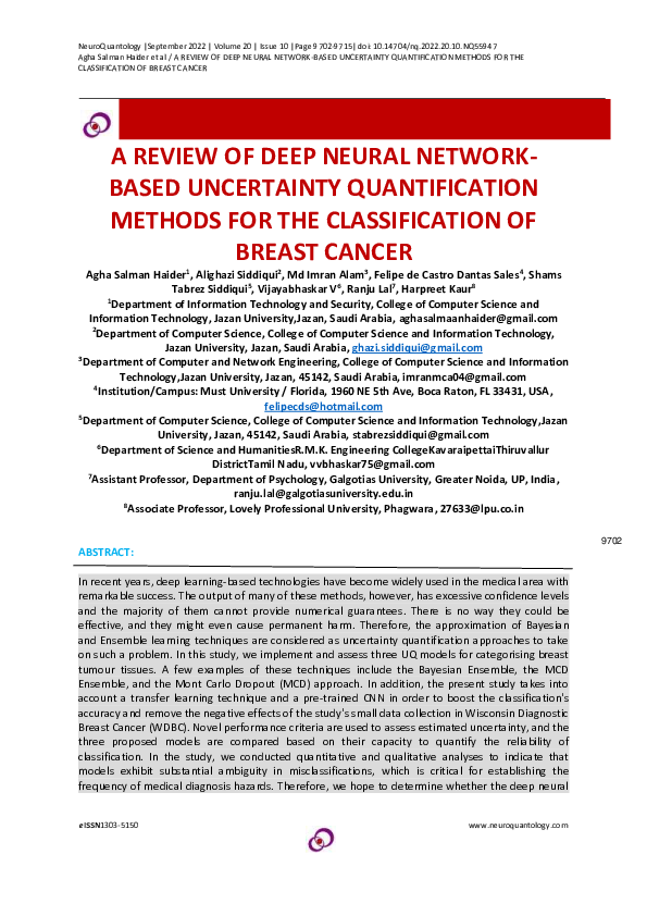 (PDF) A review of deep neural network-based uncertainty quantification methods for the ...