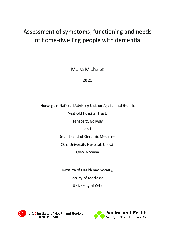 Pdf The Validity Of The Norwegian Version Of The Cognitive Function Instrument