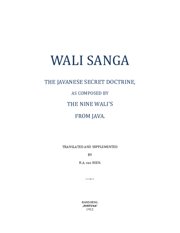 (PDF) WALI SANGA