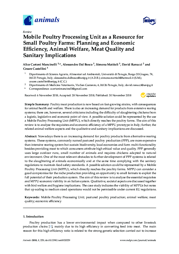 (PDF) Mobile Poultry Processing Unit as a Resource for Small Poultry ...