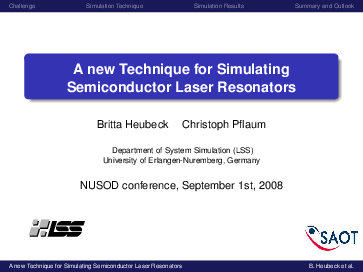 (PDF) A new technique for simulating semiconductor laser resonators