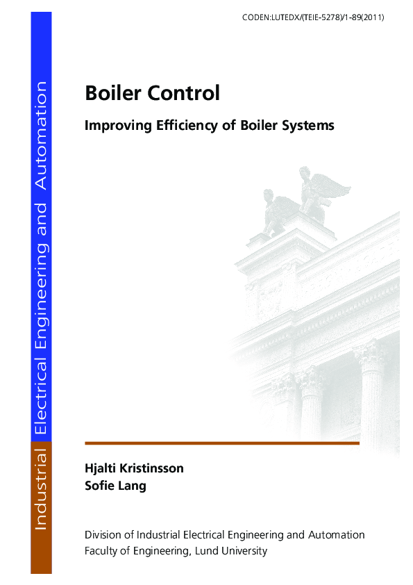 (PDF) Boiler Control Improving Efficiency of Boiler Systems | Sofie Lang - Academia.edu