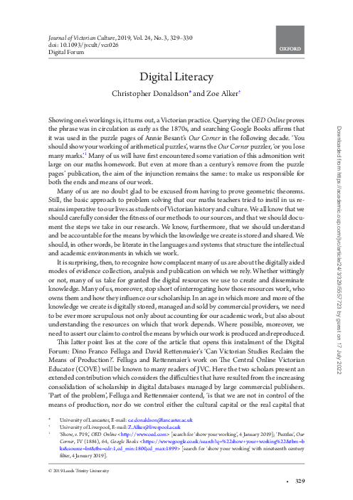 (PDF) Digital Literacy