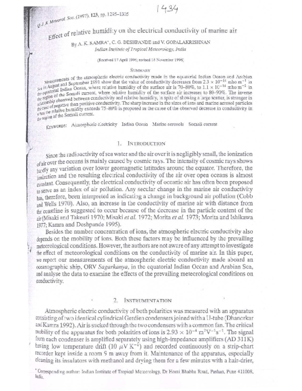 (PDF) Effect of relative humidity on the electrical conductivity of ...