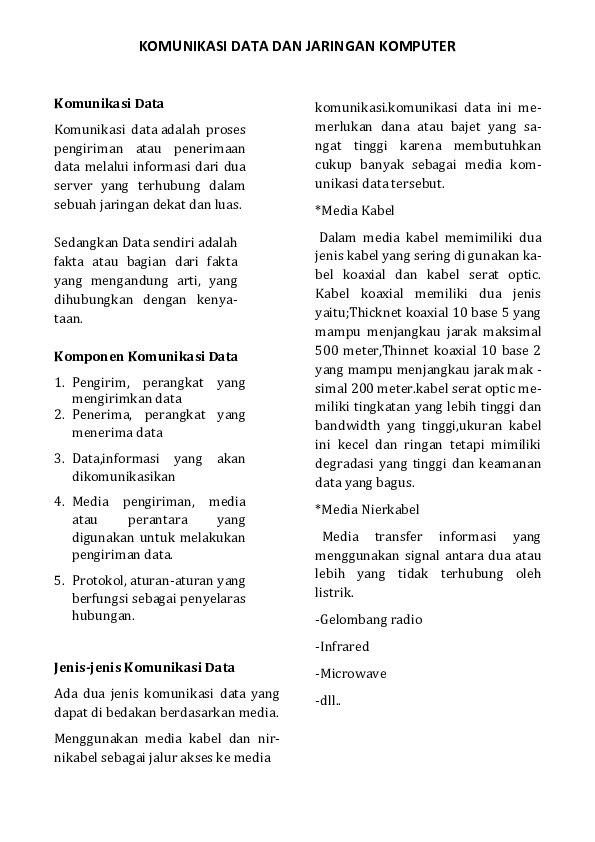(PDF) KOMUNIKASI DATA DAN JARINGAN KOMPUTER