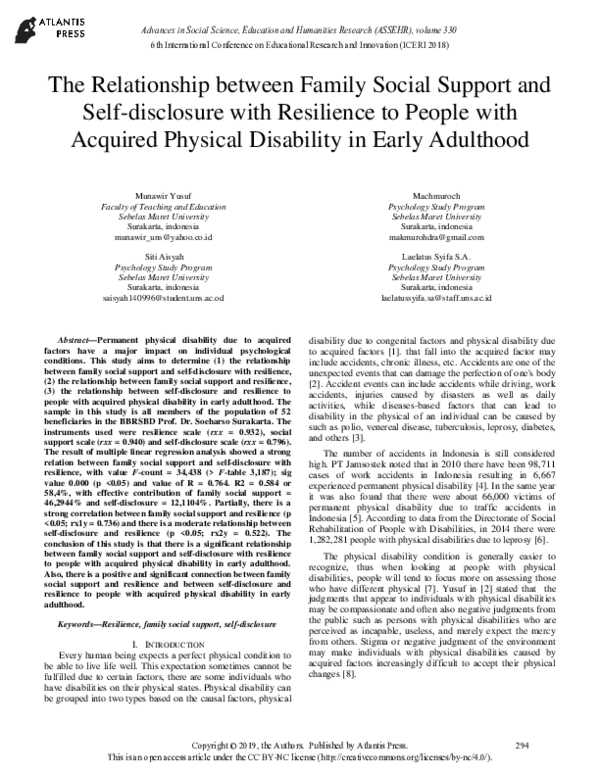 (PDF) The Relationship between Family Social Support and Self ...