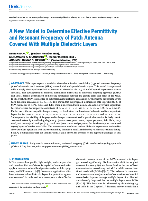 (PDF) A New Model to Determine Effective Permittivity and Resonant ...