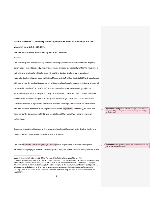 (PDF) Gordon Sanderson’s ‘Grand Programme’: Architecture, Bureaucracy ...