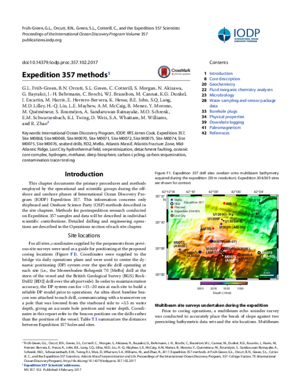 (PDF) Expedition 357 methods