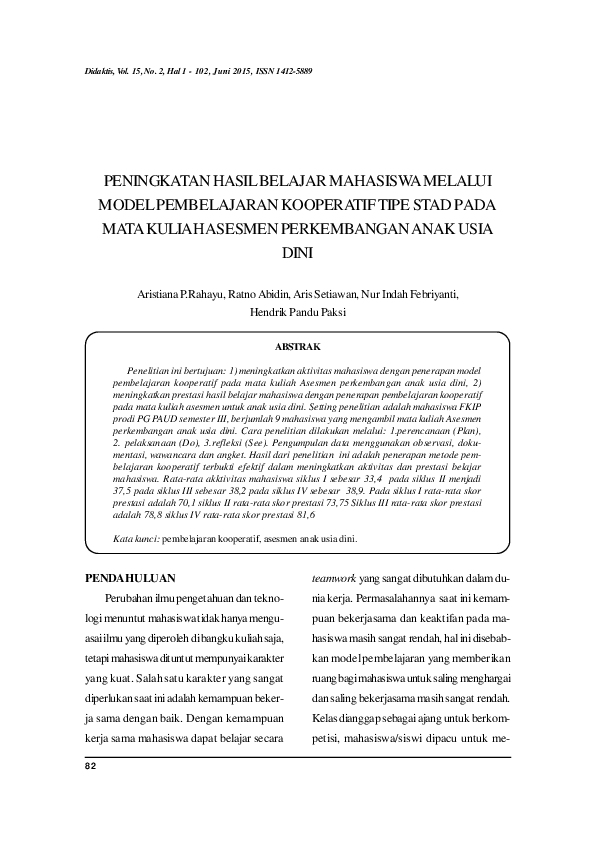 (PDF) Peningkatan Hasil Belajar Mahasiswa Melalui Model Pembelajaran ...
