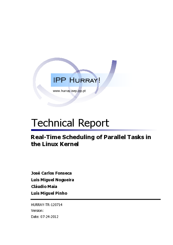 Pdf Real Time Scheduling Of Parallel Tasks In The Linux Kernel