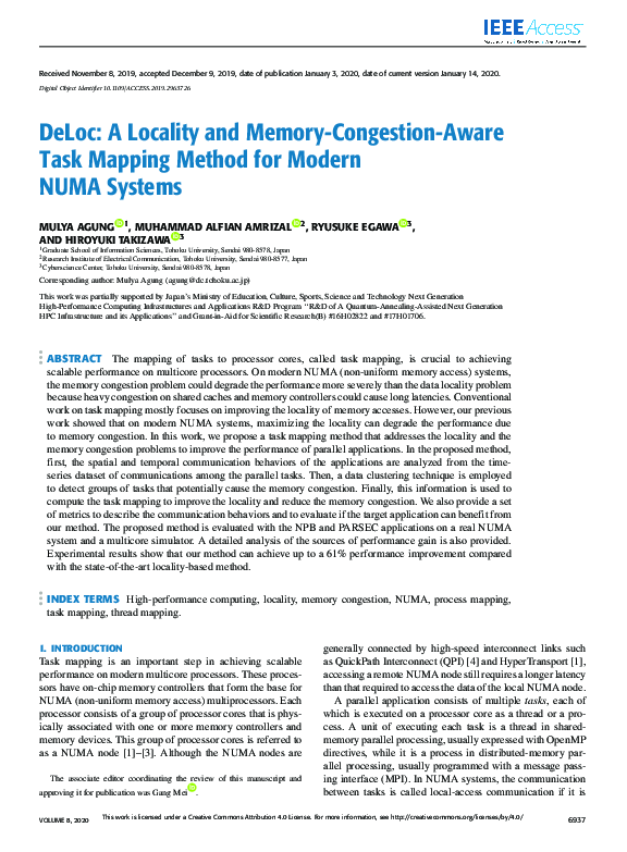 DeLoc: A Locality and Memory-Congestion-Aware Task Mapping Method for Modern NUMA Systems