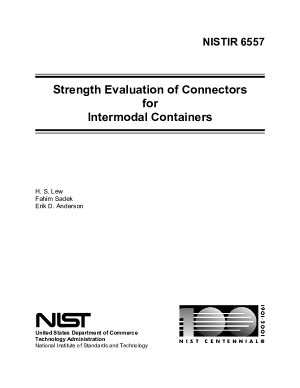 (PDF) Strength evaluation of connectors for intermodal containers